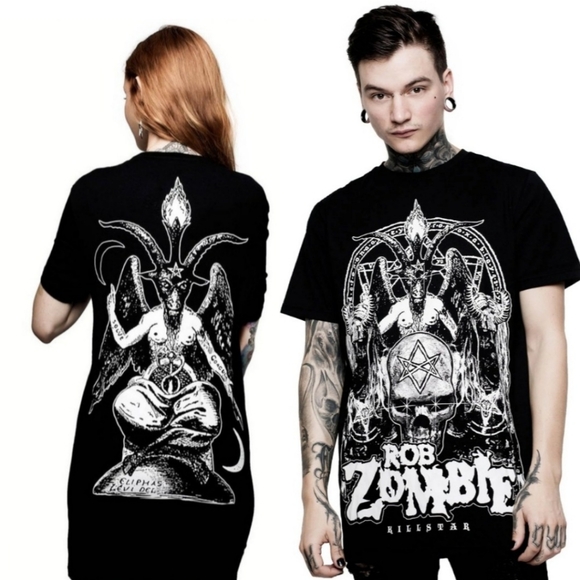 Killstar | Tops | Killstar X Rob Zombie Superbeast Tee Black Cotton Baphomet Solve Coagula S ...
